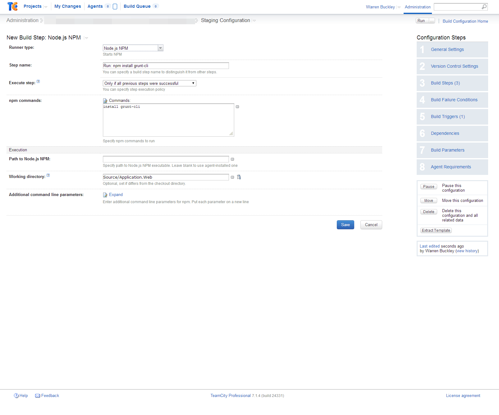 Using Teamcity For Continuous Integration With Nodejs And Grunt Hack Make Do